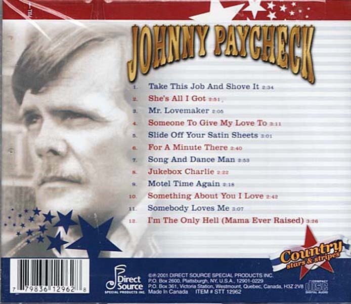Johnny Paycheck ~ Johnny Paycheck ~ Folk, World, & Country ~ CD ~ New ...