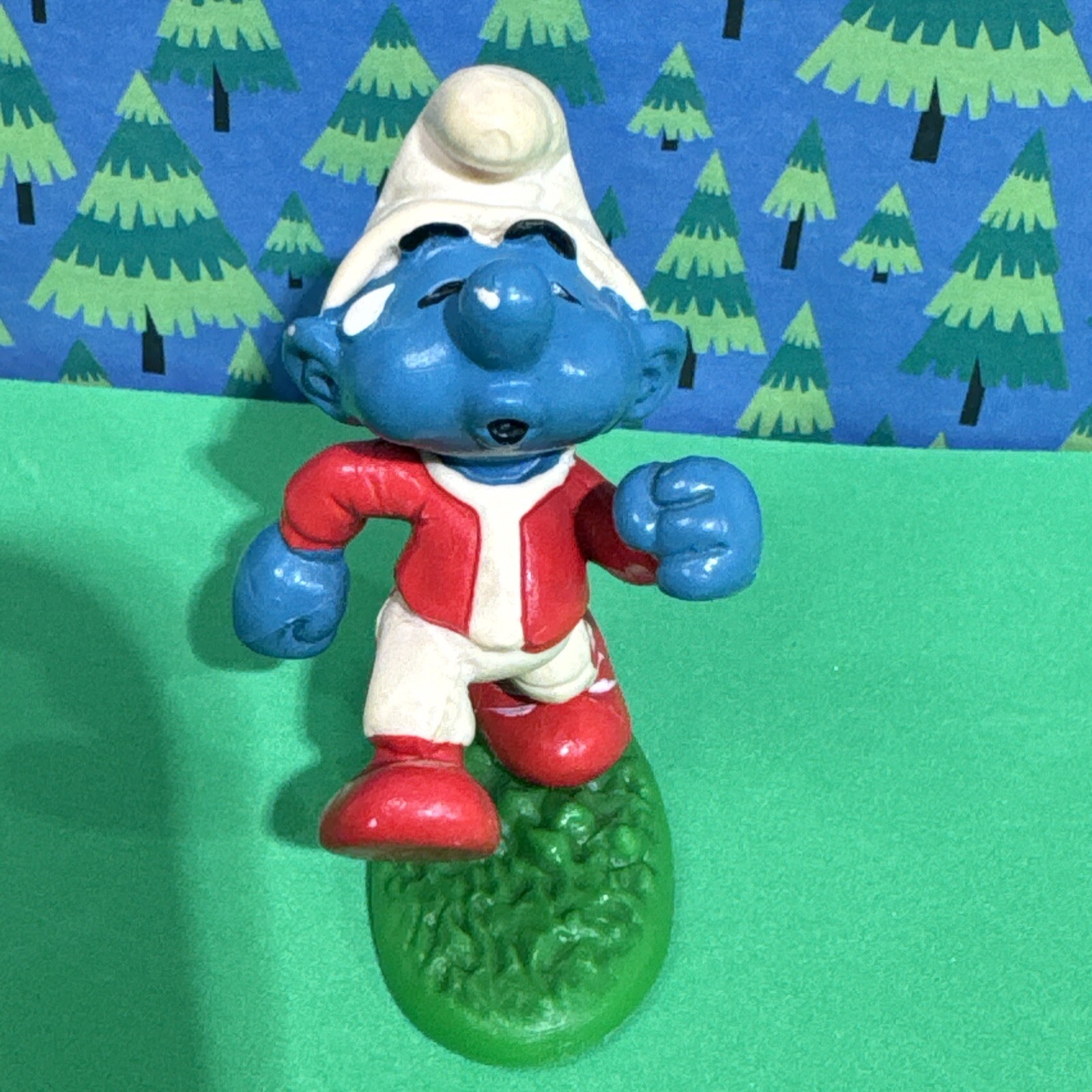 1978 Smurfs Olympic Torchbearer Smurf 20030 Figure Torch Runner ...