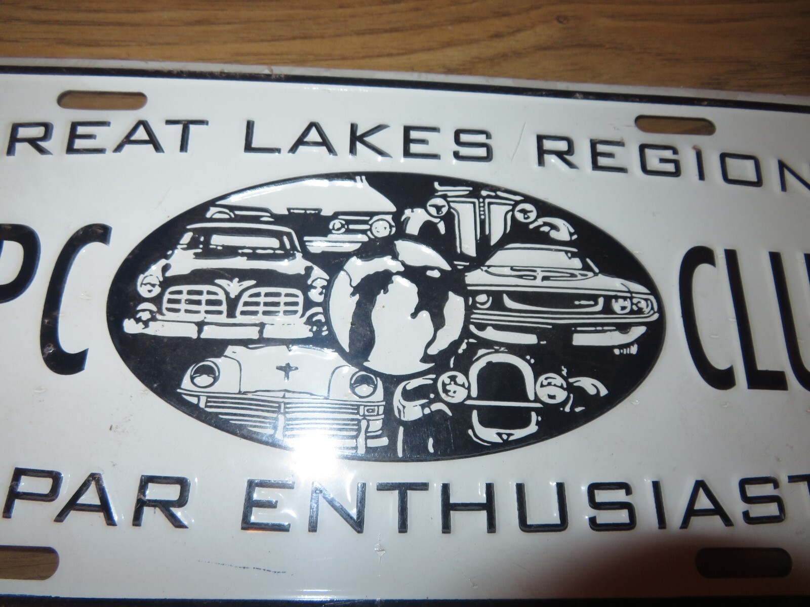 Mopar Enthusiasts Great Lakes Region WPC Car Club License Plate vintage ...