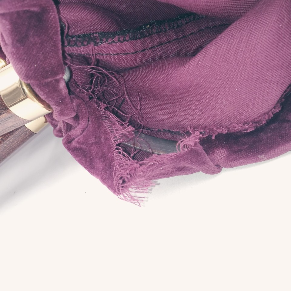 5 Burgundy Velvet Church Offering Collection Bags w/Double Wood Handles ...