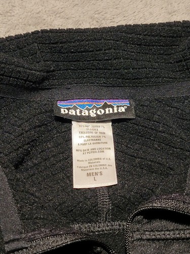 Patagonia Regulator R1 Jacket Mens Large Black Pullover Polartec 1/2 ...