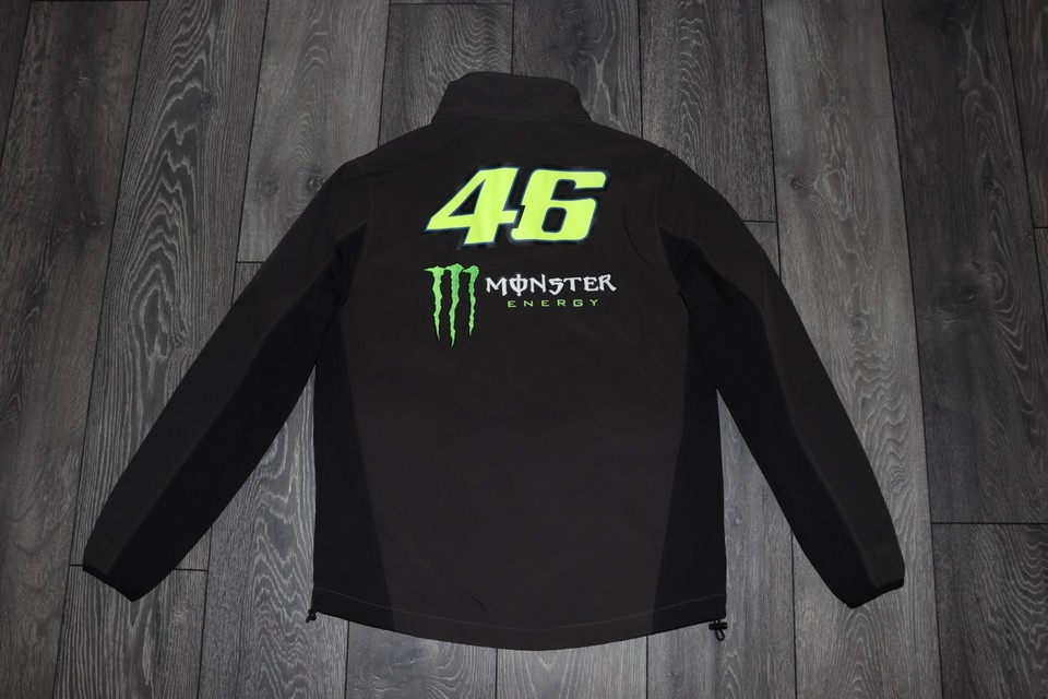 VALENTINO ROSSI VR46 DUAL MONSTER ENERGY SOFTSHELL JACKET FULL ZIP MEN ...