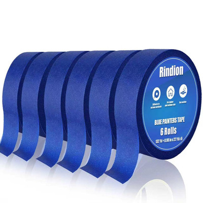 6 Rolls Blue Painters Tape, Multi-Surface Masking Tape, 132 Yd Premium ...