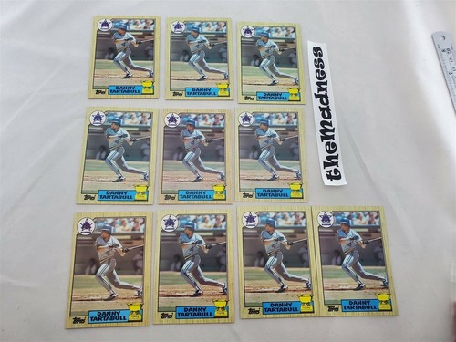 Ten (10) 1987 Topps Danny Tartabull Rookie Baseball Cards Seattle ...