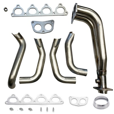 Exhaust header For Honda 88 - 00 Civic D16 EX LX DX CX VX HX welded | eBay