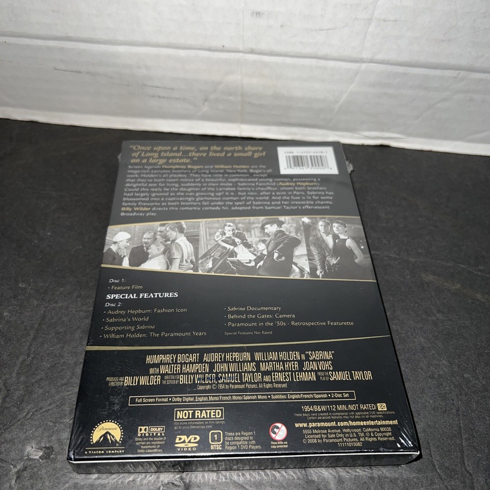 Sabrina (DVD, 2008, Paramount Centennial Collection) Brand New Sealed ...