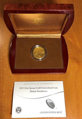 2015-W First Spouse Series 1/2 Oz. Gold Uncirculated Coin Mamie ...