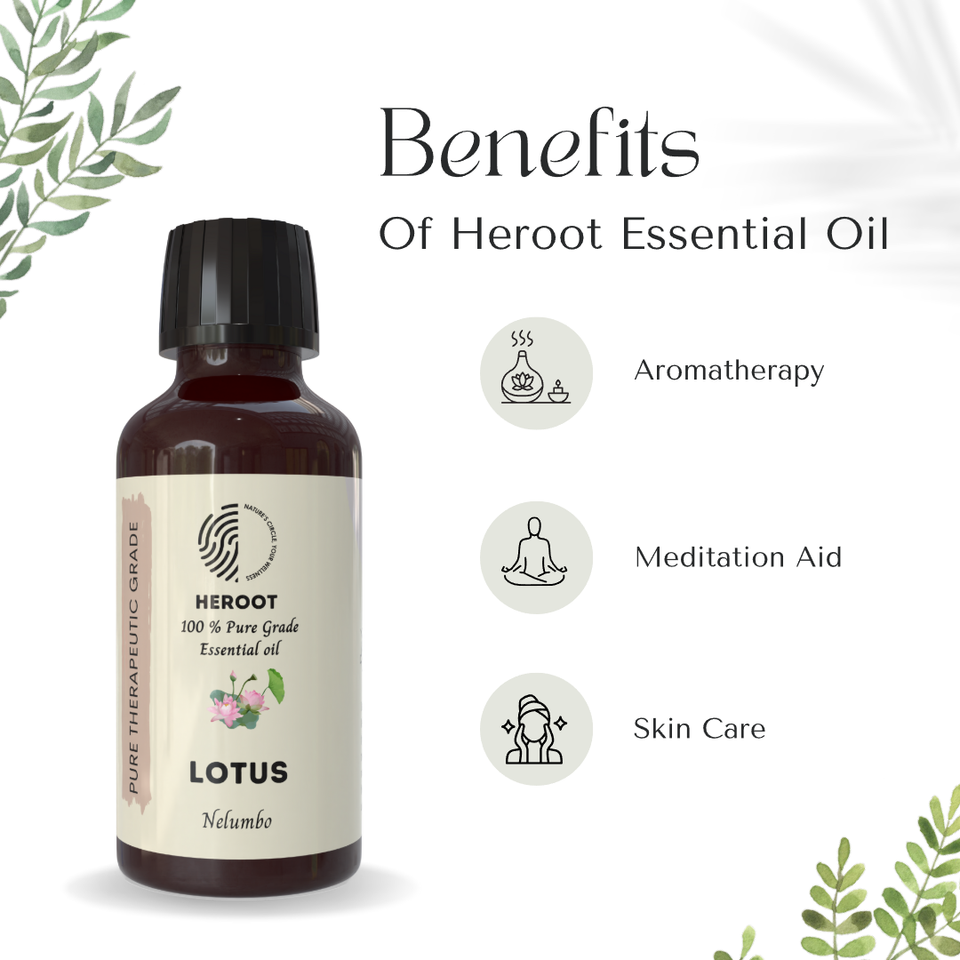 Lotus Essential Oil - Premium Oil for Stress Relief, Skin Health Uplifting Aroma | eBay UK