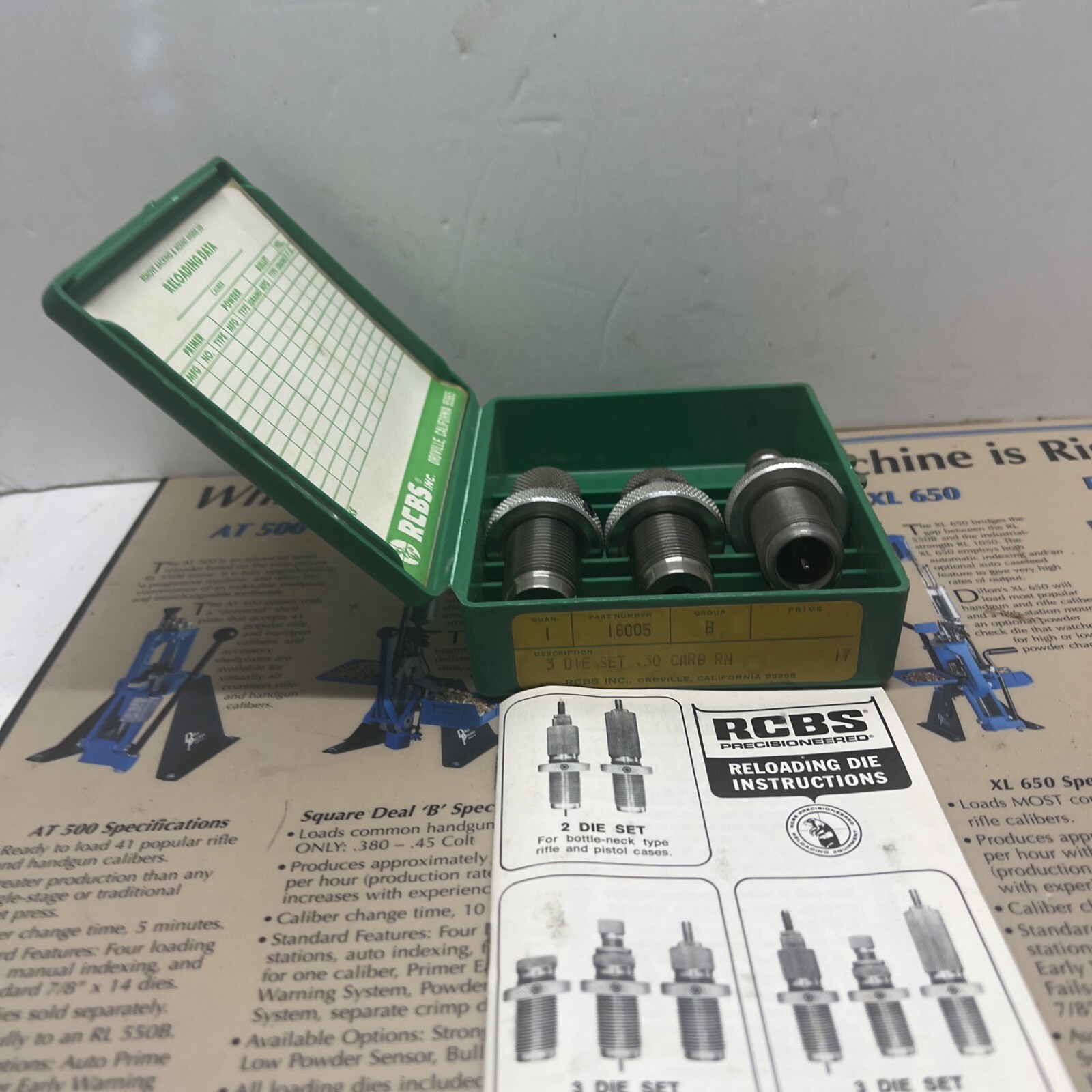 RCBS 30 CARB RN 3 DIE SET # 18005 RELOADING | eBay