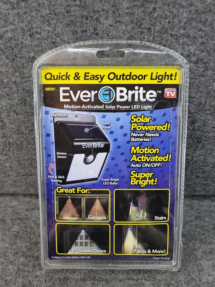 Ever Brite LED Light Motion Sensor Solar Powered & Wireless Garden ...