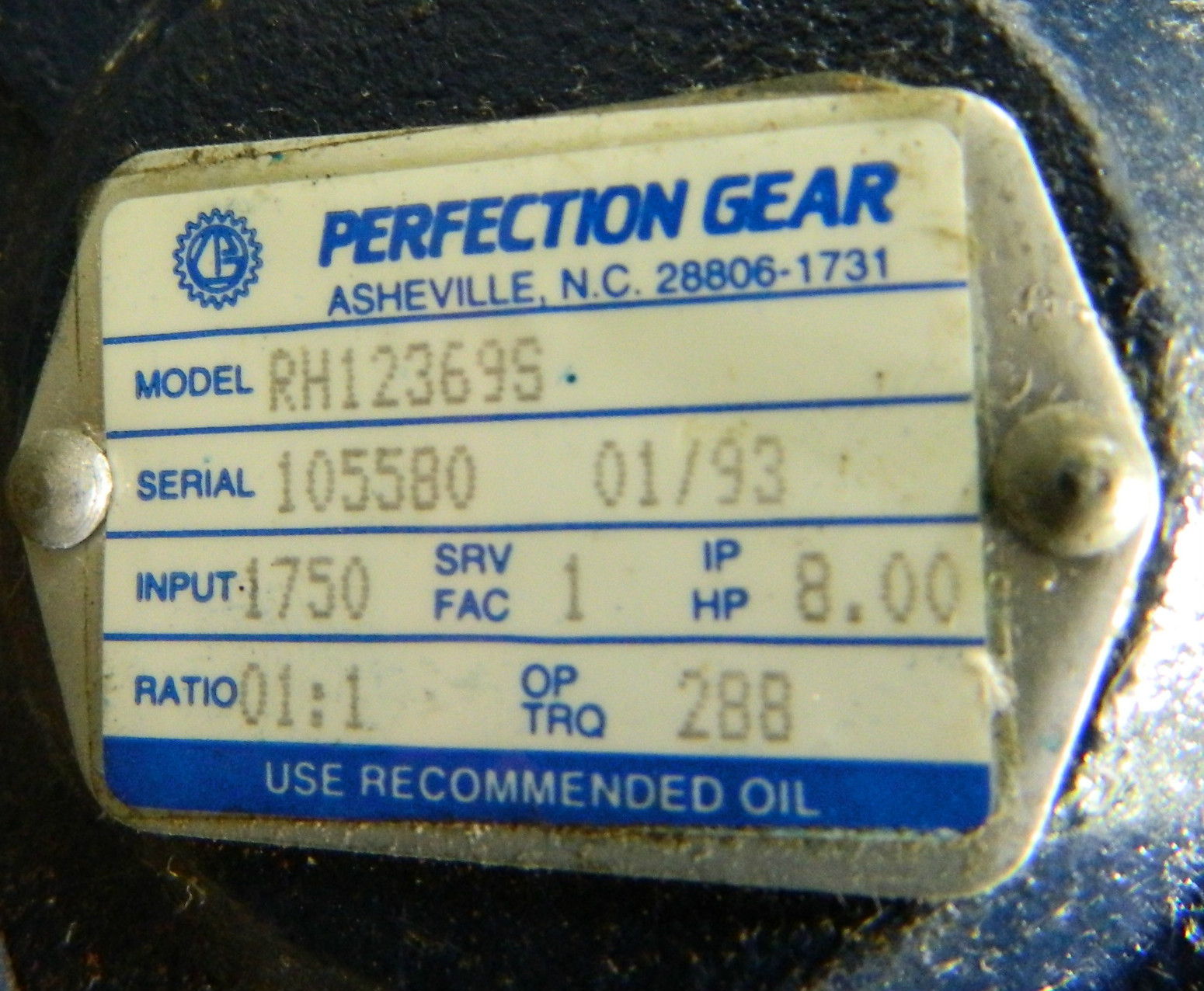 NEW PERFECTION GEAR RH12369S RIGHT ANGLE GEARBOX 1:1 RATIO 8HP INPUT 3/ ...