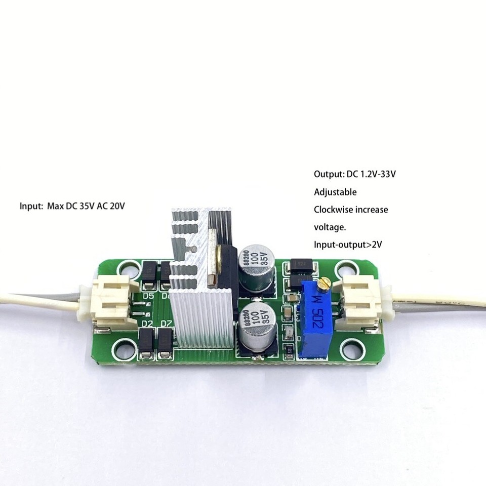 AC/DC to DC Converter Adjustable Voltage Regulator Power Supply Module ...