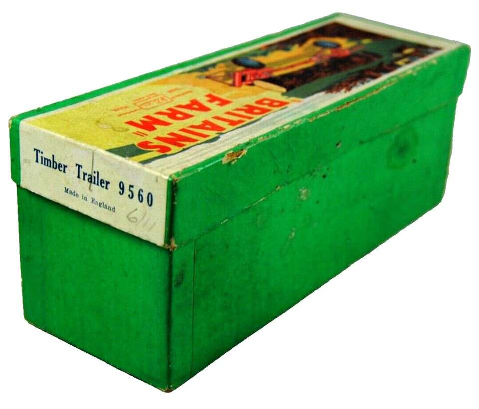Rare 1:32 Britains Farm 9560 TIMBER EXTENDABLE Transport TRAILER w ...