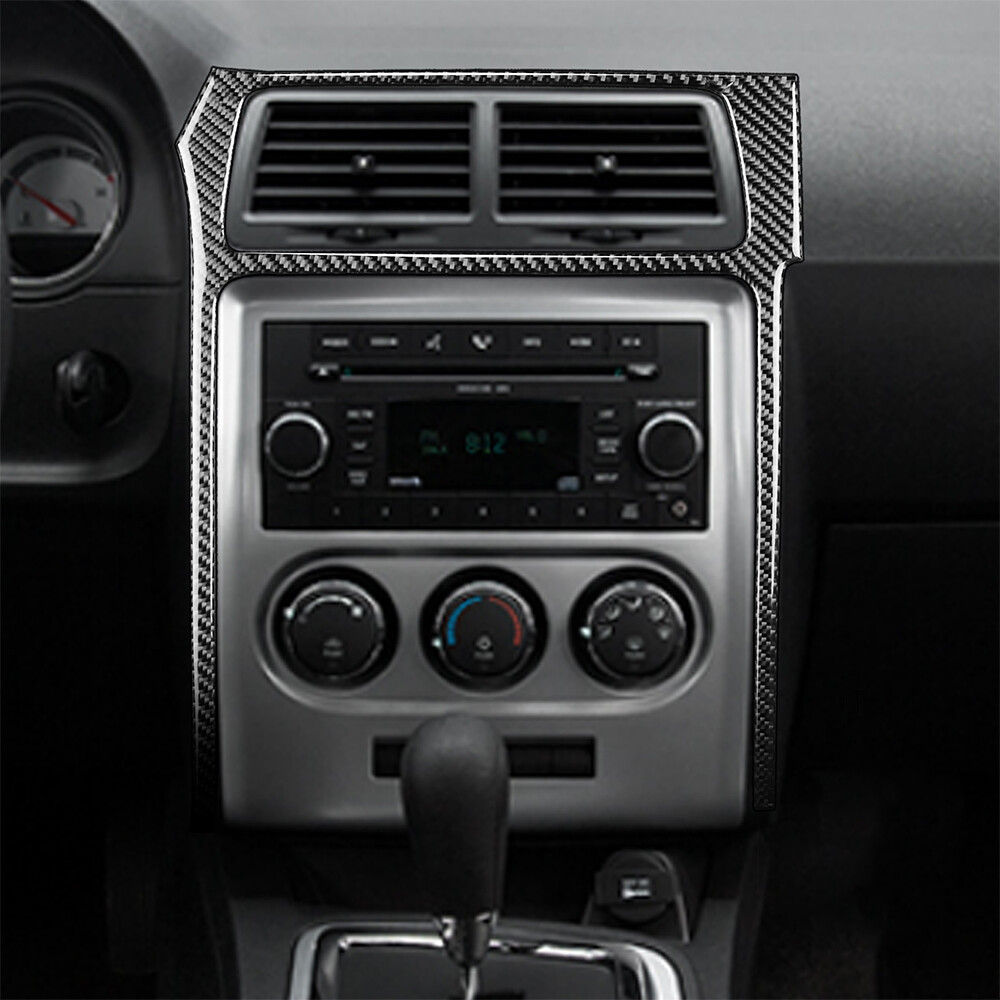 Carbon Fiber Center Console AC/ radio Panel Cover For Dodge Challenger ...