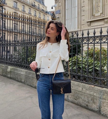 ZARA NEW WOMAN SS23 WHITE CROPPED BLAZER WITH GOLDEN BUTTONS XS | eBay