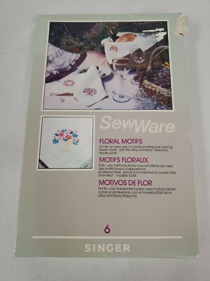 SINGER 6 SEW WARE FLORAL MOTIFS 1984 COMPLETE | eBay