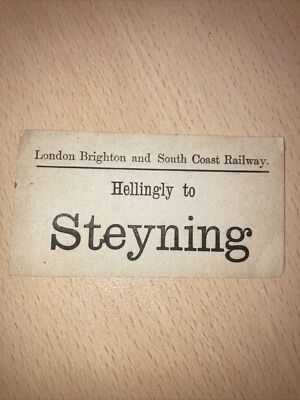 LBSCR. Luggage. Label. (. Hellingley. To. Steyning. ) | eBay UK