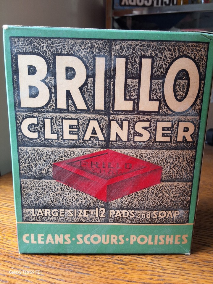 BRILLO CLEANSER PADS IN SEALED BOX-BROOKLYN NY 12 pads NEVER OPENED ...