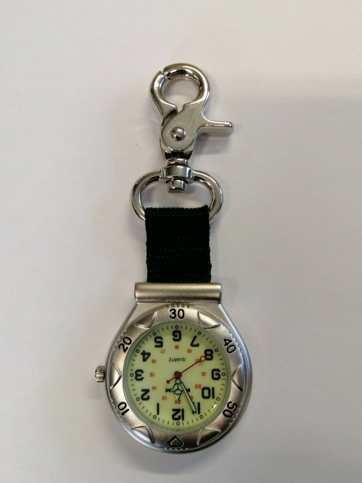 Clip on Silver Paramedic Doctors Nurses Sport Style Fob Watch with ...