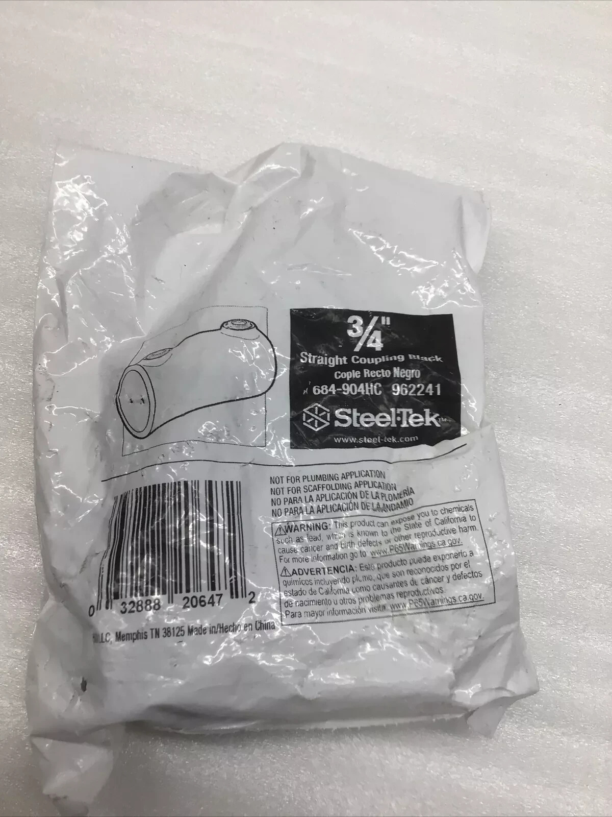 New SteelTek 3/4" Straight Coupling Black Pipe Fitting (684-904HC) | eBay