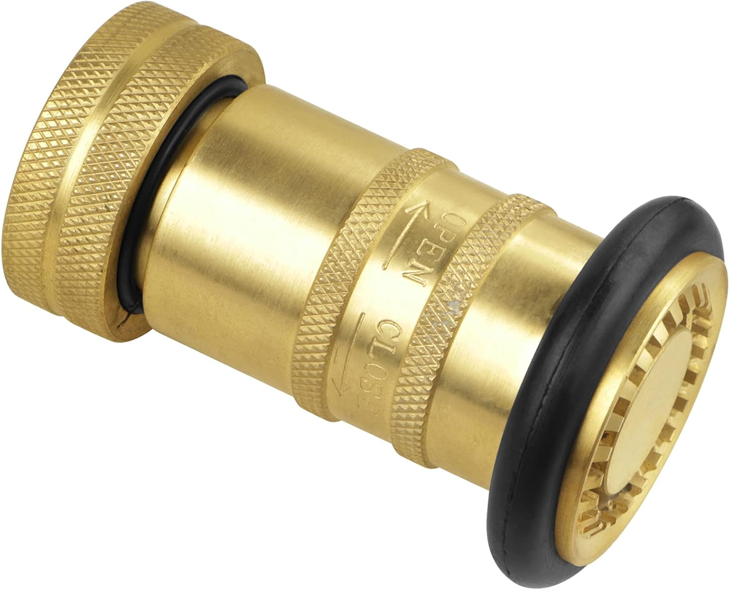 Fire Hose Nozzle 1" NPSH/NPT Fire Fighter Hose Nozzle 100 Psi 75 Gpm ...