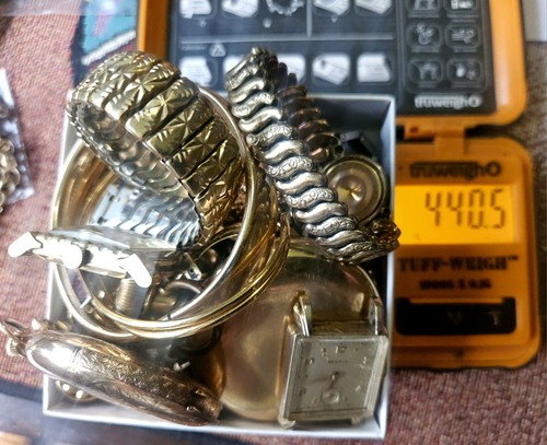 LARGE Lot of Gold Filled Scrap & Good JEWELRY WATCHES PINS RINGS CHAINS ...