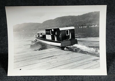U.S. Mail Boat Leaving Dock BW Photograph Snapshot Picture Historical ...