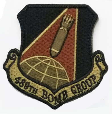 US Air Force 489th Bomb Group Subdued Military Hook Back Patch | eBay