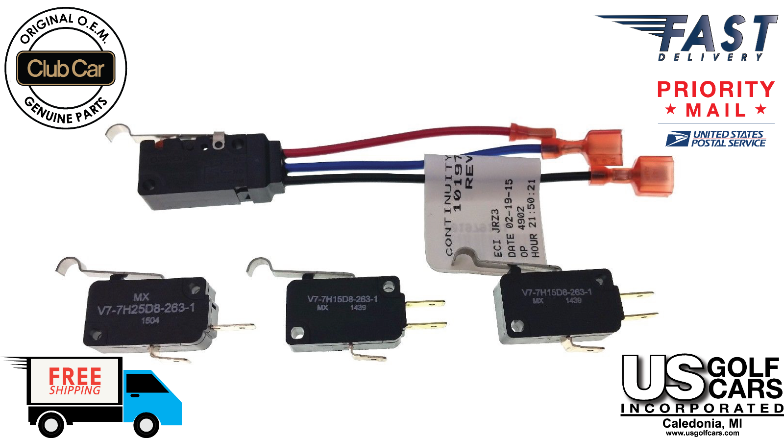*OEM*Club Car 1999-current DS GAS Micro Switch Kit 101979101, 1014808 ...