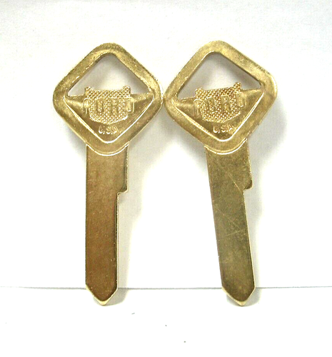 Lot of 2 Vintage Ford Diamond Head Car Key Blanks-Brass/Gold-PRICE ...