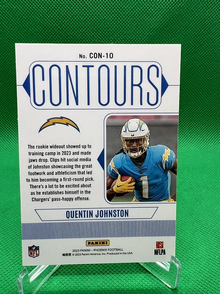 2023 Panini Phoenix Quentin Johnson Rookie #CON-10 Contours Chargers RC ...