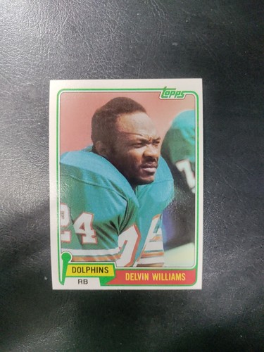 1981 Topps Football #287 Delvin Williams Miami Dolphins NM free ...