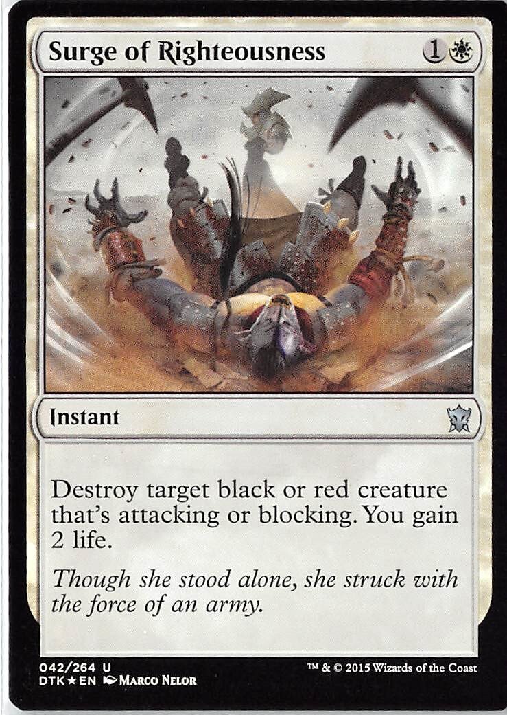 Surge of Righteousness *FOIL Uncommon* Magic MtG x1 Dragons of Tarkir ...