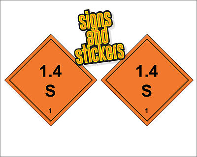 1.4S EXPLOSIVE - Double Pack Hazard Warning Diamonds | eBay UK