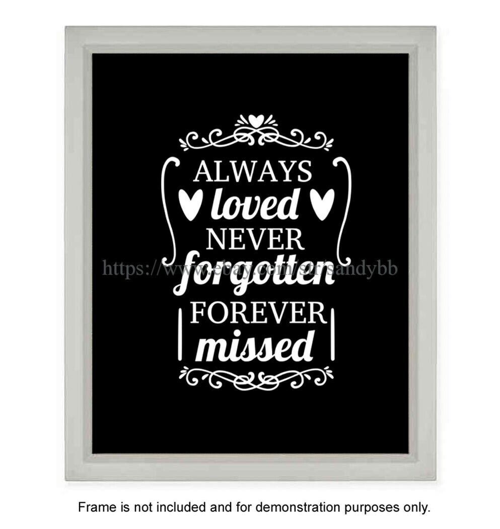 Forever Missed Never Forgotten Quotes Always Loved Forever Missed