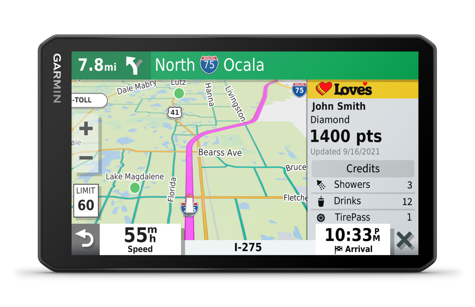Garmin dezl OTR710 Easy-to-Read 7" GPS Truck Navigator with Power Pack ...