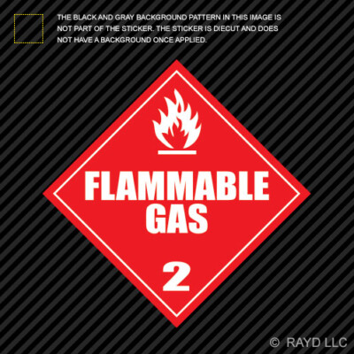 Red Flammable Gas Sticker Die Cut Vinyl business fire safety sticker ...