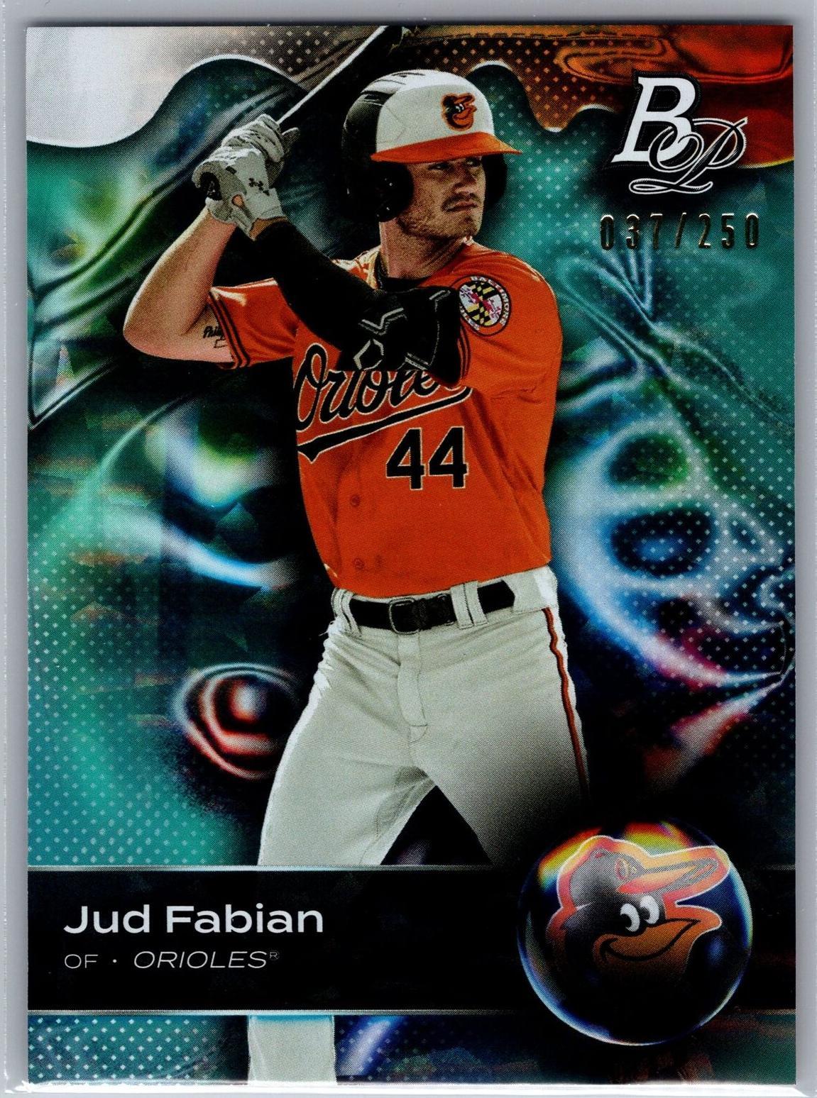 2023 Bowman Platinum - Top Prospects Jud Fabian #TOP-53 Aqua Ice Foil ...