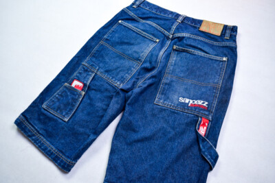 Sancezz Jeans Hose Baggy Sagging Wide Vintage Short Pant Pantalones ...