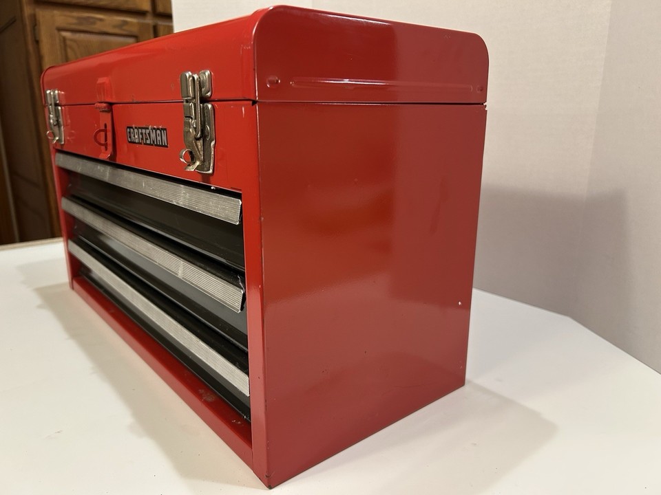 CRAFTSMAN 3 Drawer Red Steel Lockable Tool Box Model 706-653371 | eBay