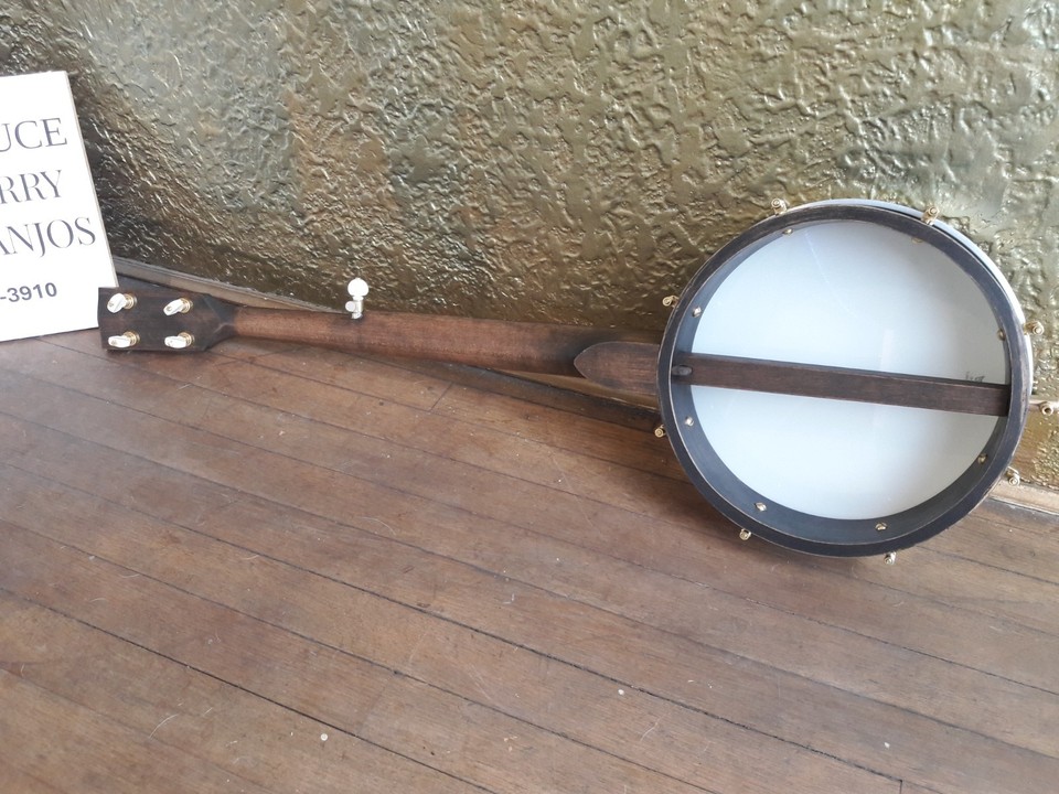 New Bruce Berry Hobo 11" Open-back Banjo. Cherry and Rosewood w/case | eBay