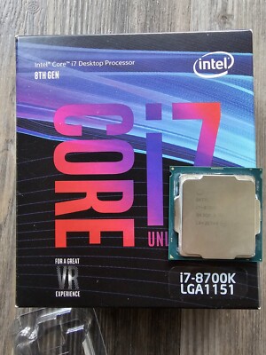 Intel 8th Gen Core i7-8700K SR3QR 3.70GHz (Turbo 4.7GHz) 6-Core 12M LGA ...