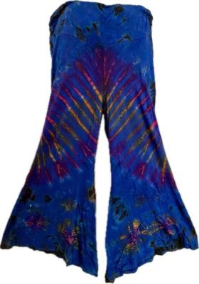 Sacred Threads Hippie Boho Tie Dye Stretch Foldover Waist Harem Pants ...
