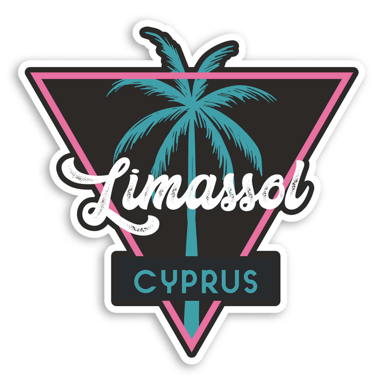 2 x 10cm Limassol Cyprus Vinyl Stickers - Party Travel Luggage Sticker ...