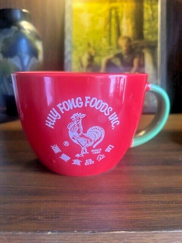 Sriracha Huy Fong Foods Red Jumbo Cup Coffee Tea "I PUT SRIRACHA ON MY ...
