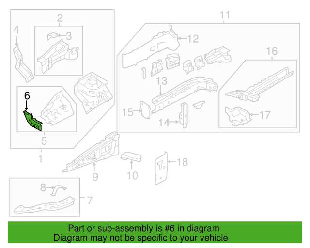 Genuine Mitsubishi OEM Gusset Fr Fender Rh 5220F300 | eBay