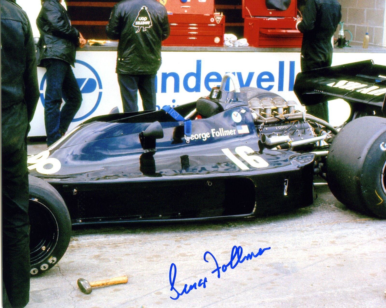 GEORGE FOLLMER AUTOGRAPHED INDY 500 8 X 10 PHOTO F1 NASCAR TRANS-AM CAN ...