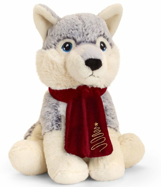 Keel Toys Keeleco Dog Husky With Scarf 20cm Soft Toy 100 Recycled Eco ...