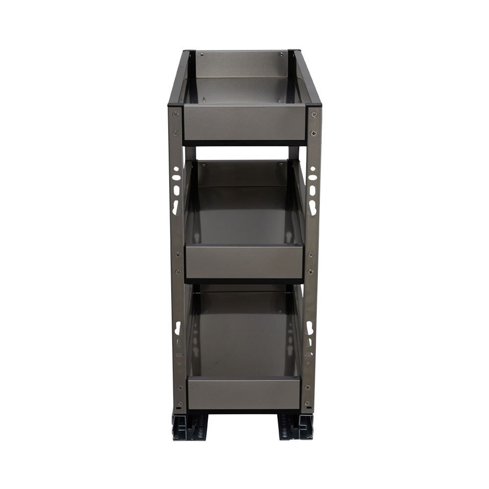 Width 100mm-250mm Pull Out Aluminum Basket Kitchen Larder Drawer ...