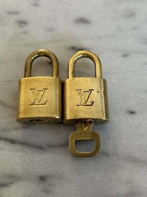 Authentic Louis Vuitton Gold Lock and Key Set 2 Padlocks # 324 | eBay